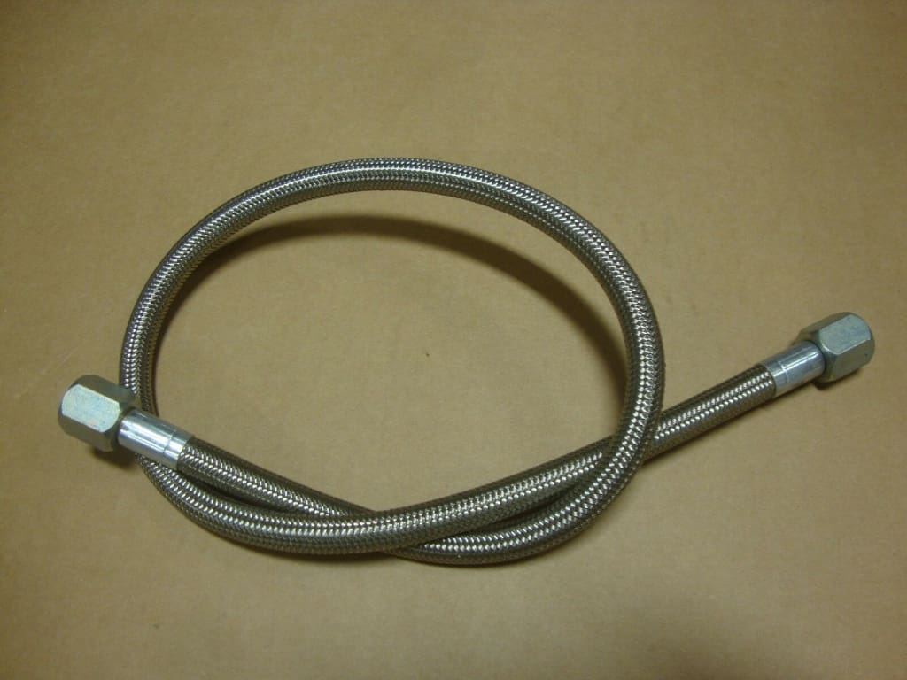 BIG DOG MOTORCYCLES 23" GOODRIDGE OIL LINE STEEL BRAIDED W/ FITTINGS V ...