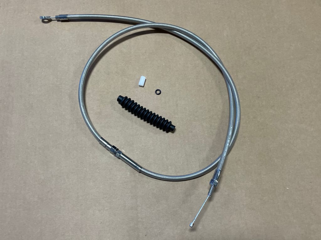 BIG DOG MOTORCYCLES CLUTCH CABLE w/ CLUTCH BOOT FITS 2003-07 CHOPPER S ...