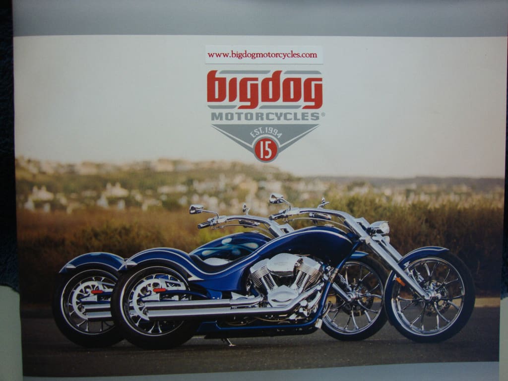 BIG DOG MOTORCYCLES OEM 2009 15 yr SALES BROCHURE ALL 2009 MODELS + BU ...