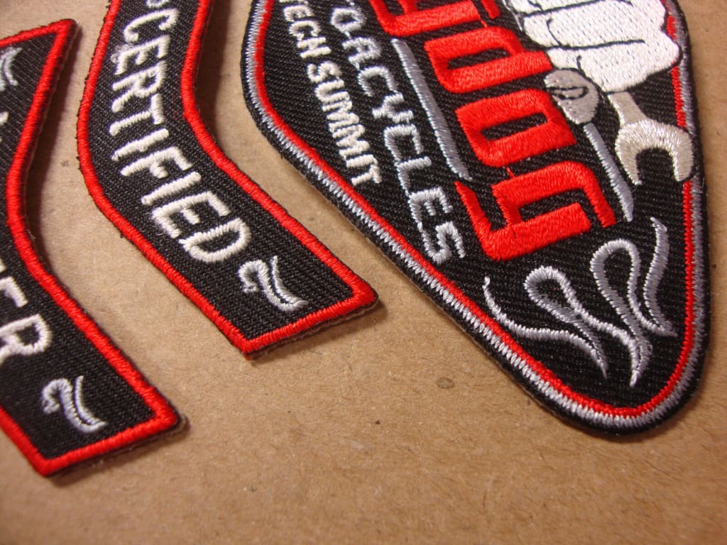 BIG DOG MOTORCYCLES OEM TECH SUMMIT PATCH SET OF 3 MASTER EMBROIDERED ...