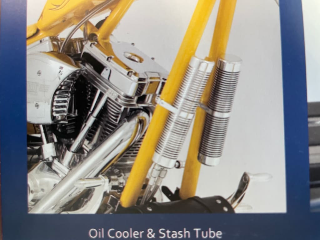 BIG DOG MOTORCYCLES POL BILLET OIL COOLER KIT w/ STASH TUBE BRACKETS S ...