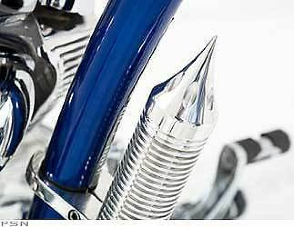 BIG DOG MOTORCYCLES ROULETTE OIL COOLER / STASH TUBE CAP SET POLISHED ...