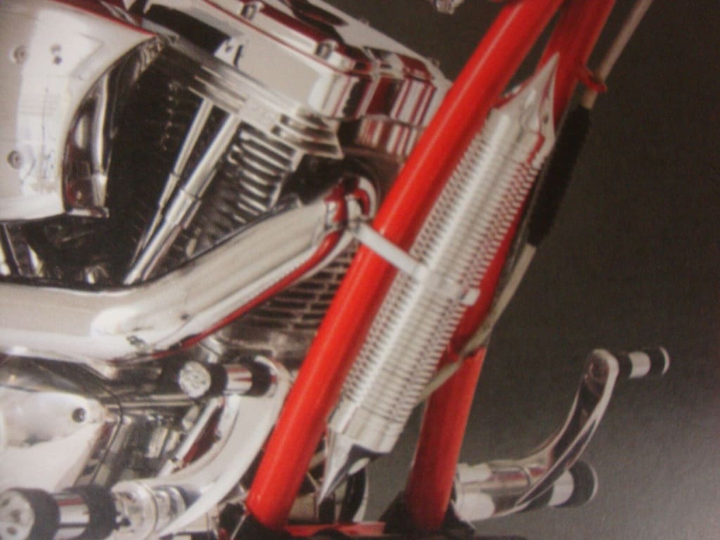 BIG DOG MOTORCYCLES ROULETTE OIL COOLER / STASH TUBE CAP SET POLISHED ...