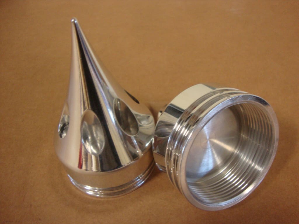 BIG DOG MOTORCYCLES ROULETTE OIL COOLER / STASH TUBE CAP SET POLISHED ...
